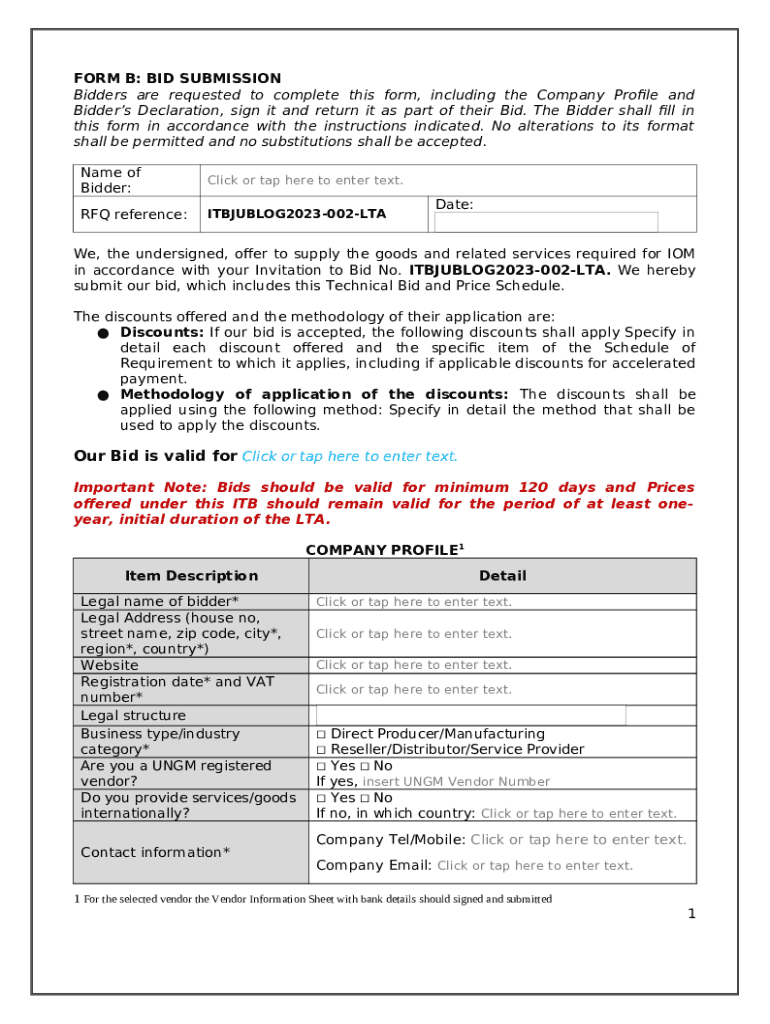 Returnable Bidding s / Checklist Sample Clauses Doc Template | pdfFiller