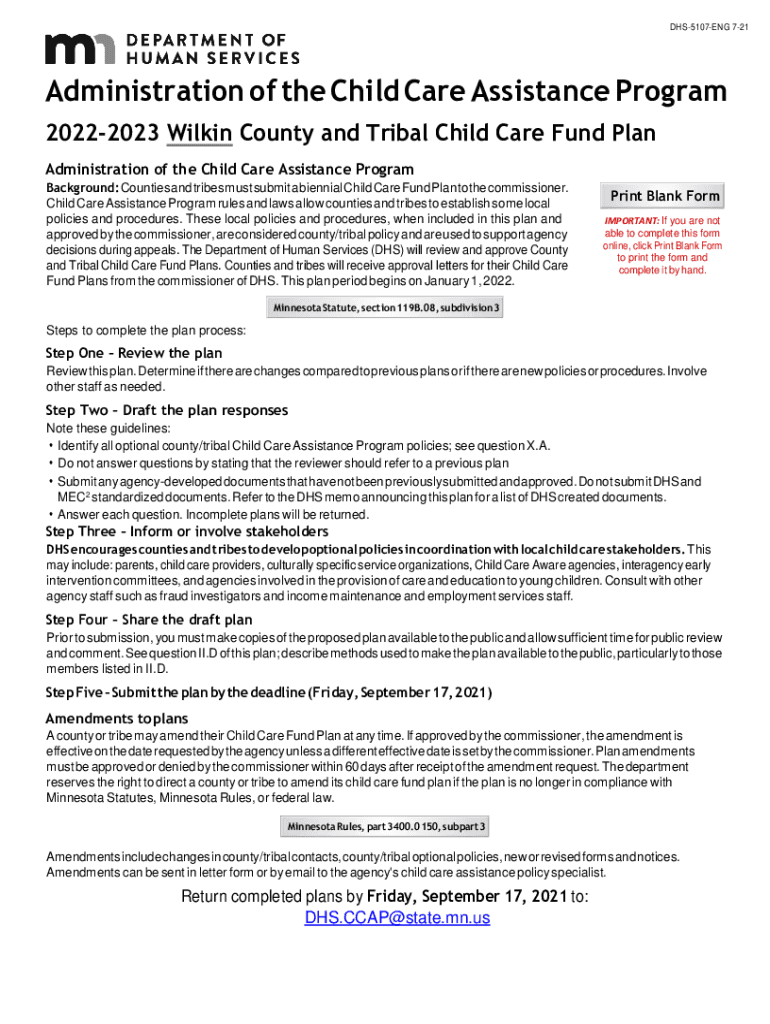 Fillable Online Child Care Assistance Program processes and tasks - MN ...