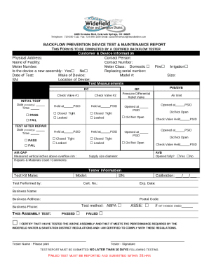 Widefield Water & Sanitation District Contact Ination Doc Template ...