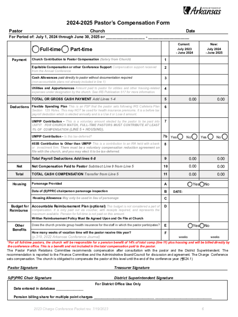Fillable Online HOW TO SET YOUR PASTOR'S SALARY FOR 2024 Fax Email ...