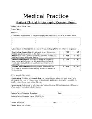 Medical Photography Consent - Fill Online, Printable ... Doc Template ...