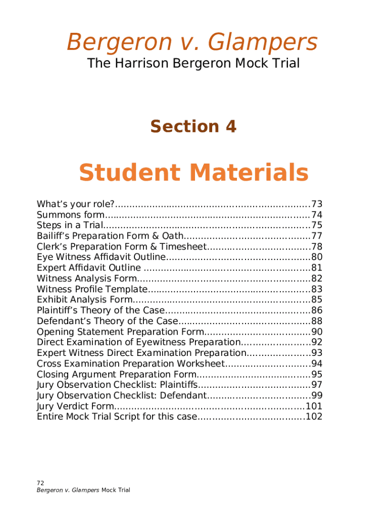 Mock Trial Presiding Judge Ballot Doc Template | pdfFiller