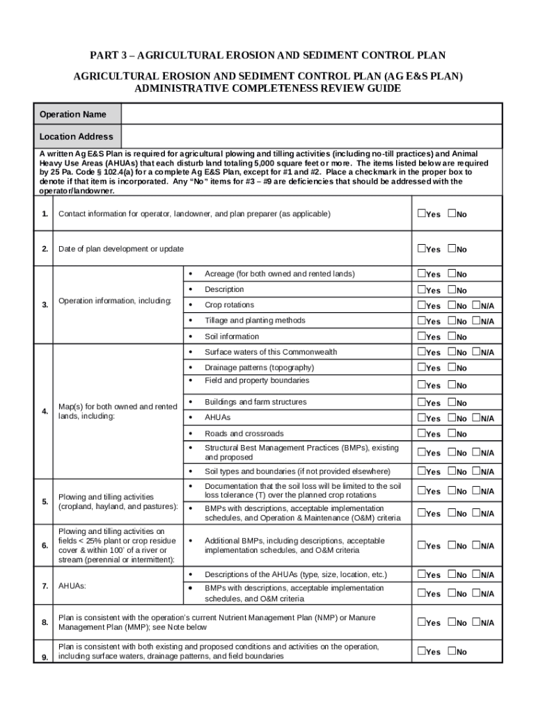 Erosion & Sediment Control Plans (E&S Plans) - files dep state pa Doc ...
