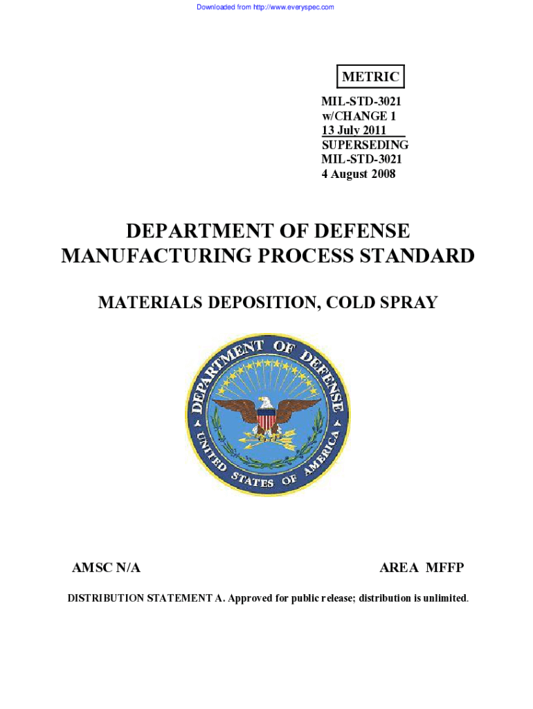 Fillable Online MIL-STD-3021 MANUFACTURING PROCESS ... Fax Email Print ...
