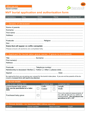 Fillable Online Statement of Death Form 15 Fax Email Print - pdfFiller