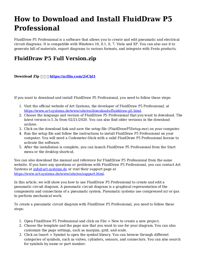 Fillable Online FluidDraw S5 Download - Application for creating pneumatic ... Fax Email Print ...