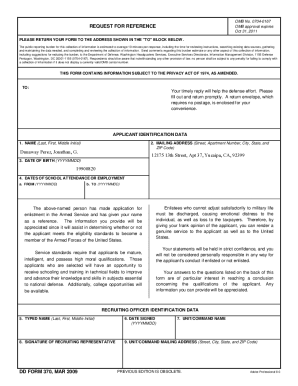 Fillable Online 2009-2023 Form DD 370 Fill Online, Printable, Fillable ...
