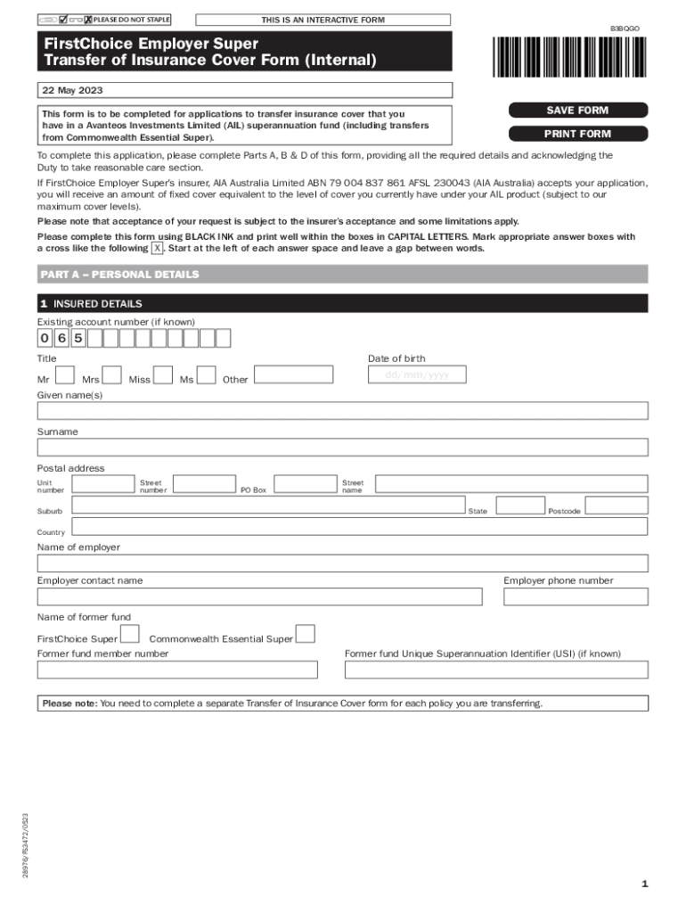 Fillable Online Application to transfer cover form Fax Email Print ...