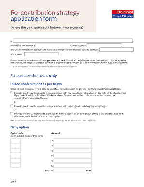 Fillable Online We've created new re-contribution strategy forms Fax ...