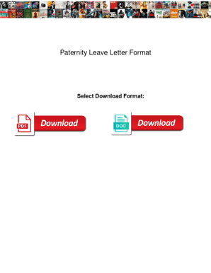 Fillable Online Paternity Leave Application: Format, Sample and More ...