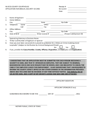 Fillable Online Texas Security Id Form. Card Template Fax Email Print ...