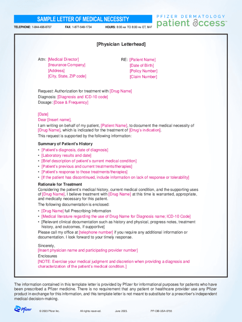 Fillable Online Sample Letter of Medical Necessity for EXSERVAN ...