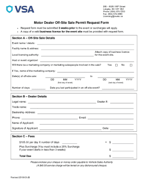 Fillable Online Off Site Sale Permit Request Form Fax Email Print ...