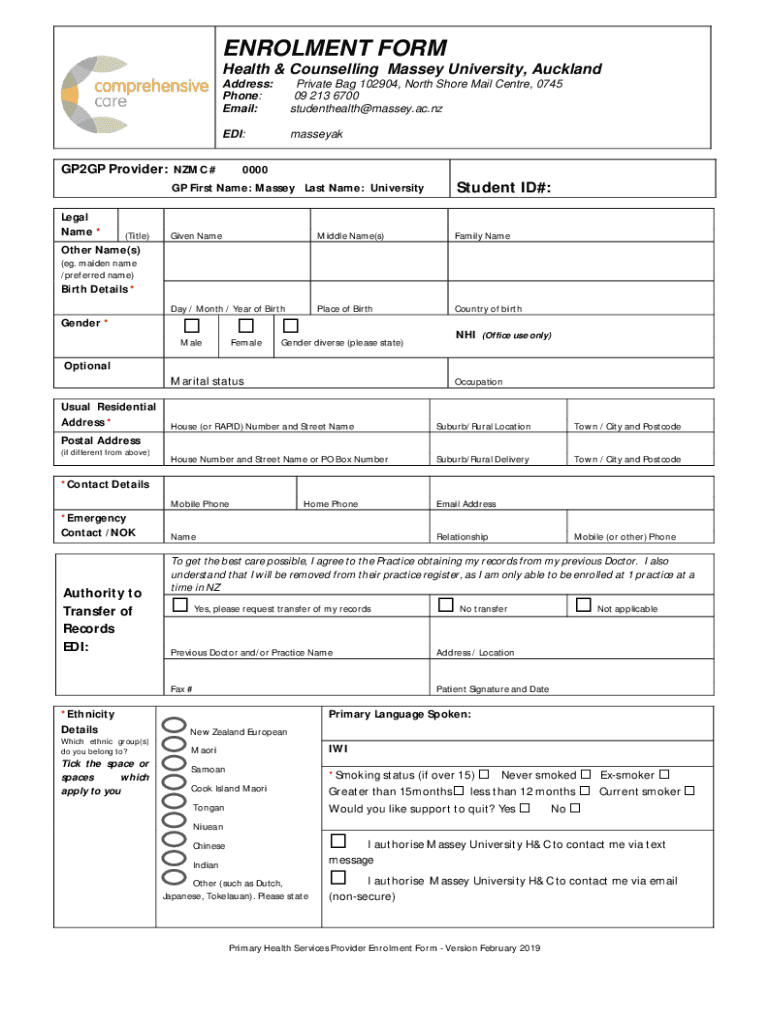 Fillable Online Patient Enrollment Forms - Form Templates Fax Email ...