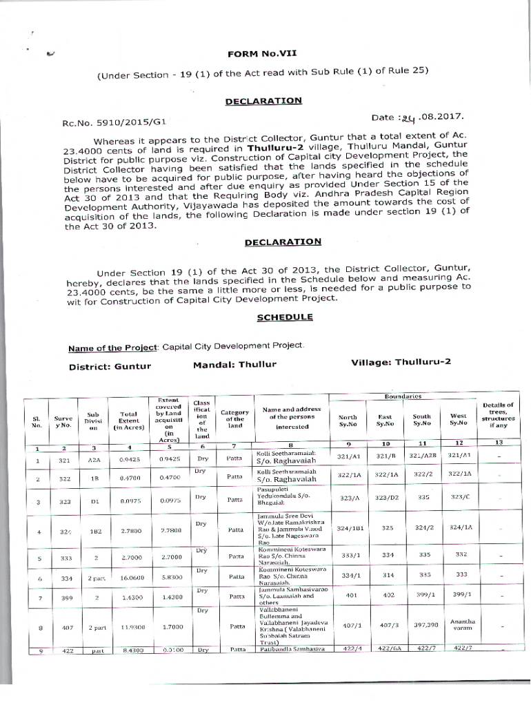 Fillable Online FORM NO-VII (Under Section - 19 (1) of the Act read ...
