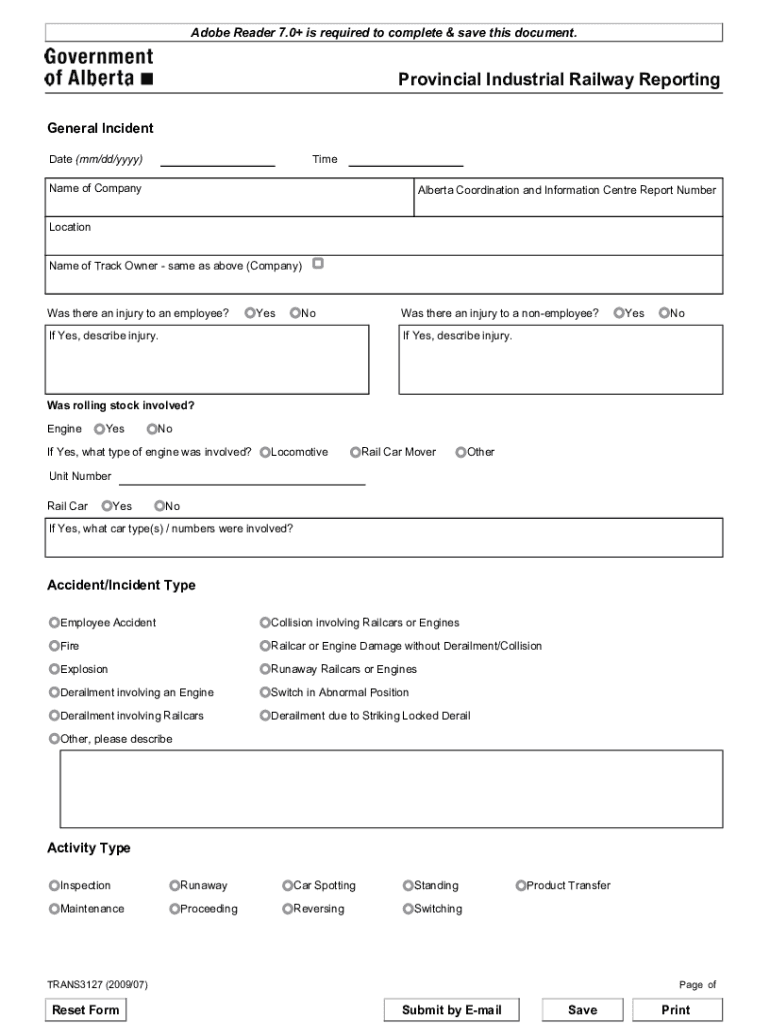 Fillable Online Industrial Railway Operating Authority Certificate Application. Here is the ...