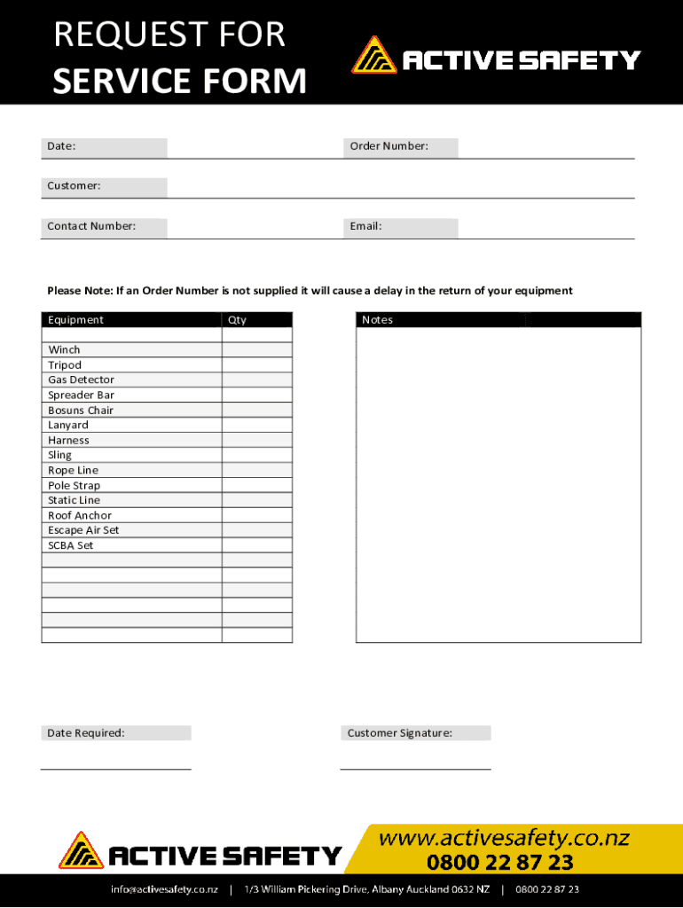 Fillable Online Customer service contact form Fax Email Print - pdfFiller