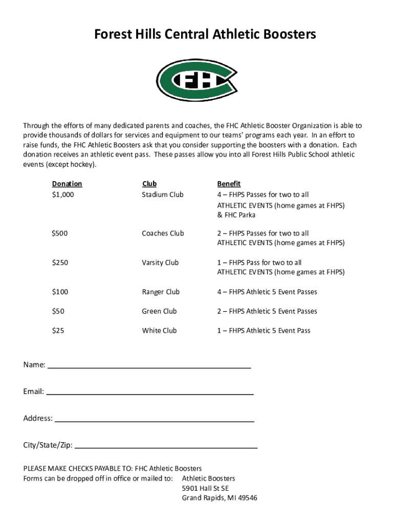 Fillable Online Athletic Boosters School Form.docx Fax Email Print - pdfFiller
