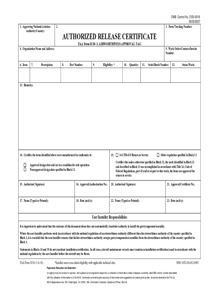 Fillable Online What Is An 8130 Form FAA 8130 3 Certificate Fax Email Fillable Online What Is An 8130 Form FAA 8130 3 Certificate Fax Email