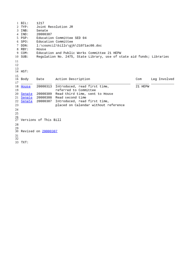 SRC-JRN C.S.S.B. 395 75(R) Page 1 of 1 BILL ANALYSIS ... Doc Template ...