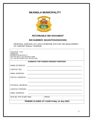 NKANDLA MUNICIPALITY Doc Template | pdfFiller