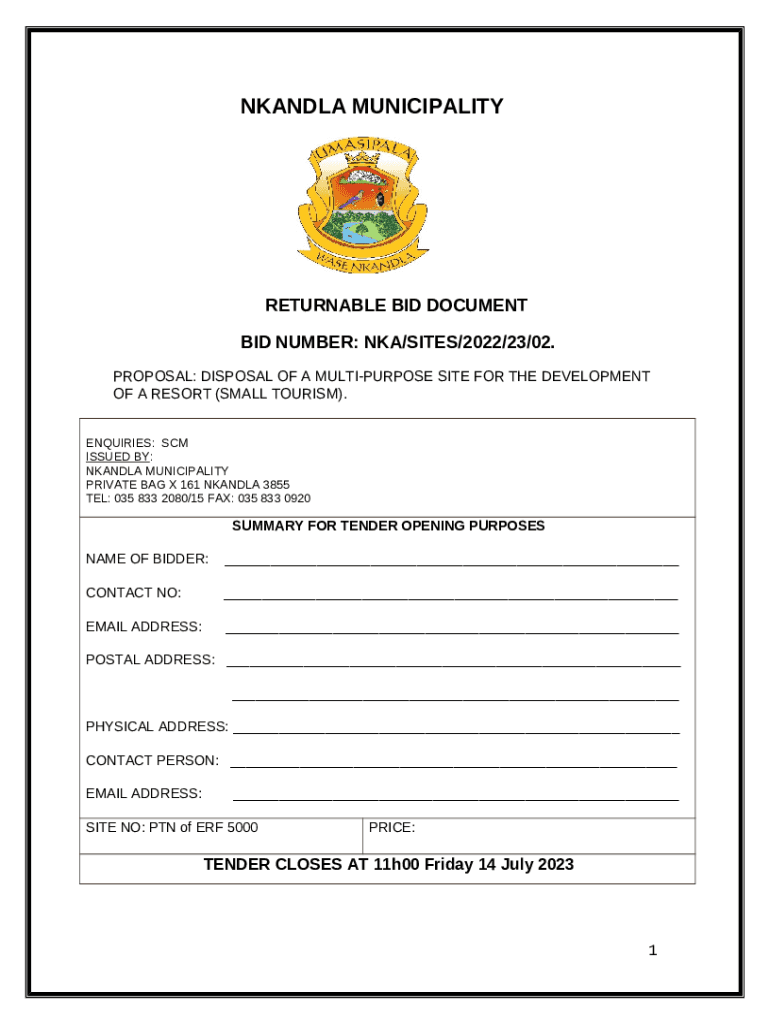 NKANDLA MUNICIPALITY Doc Template | pdfFiller