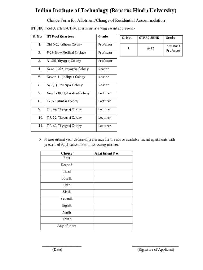 Fillable Online Choice of Preference Form Fax Email Print - pdfFiller