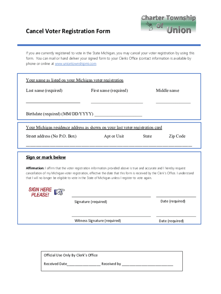 Fillable Online Register to vote - Michigan Voter Information Center ...