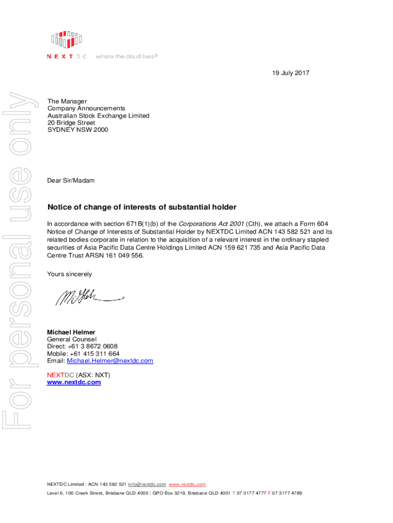 Fillable Online Letter attaching Form 604 with annexure - DRAFT Fax ...