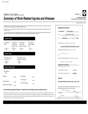 Fillable Online OSHA Form 300A - UCSB EHS - UC Santa Barbara Fax Email ...