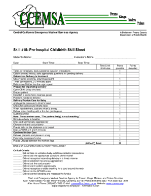 Fillable Online CCEMSA Letterhead.doc Pre-hospital Childbirth Skill ...