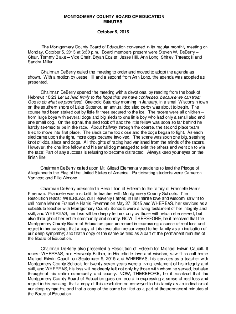 Fillable Online Chair, Tommy Blake Vice Chair, Bryan Dozier, Jesse Hill ...