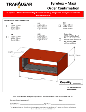 Fillable Online Fyrebox Maxi Order Confirmation Fax Email Print - pdfFiller