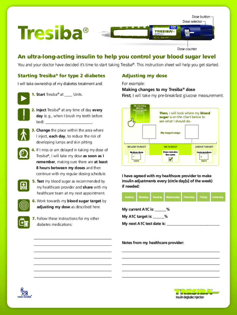 Fillable Online Tresiba dosage: Forms, strengths, how to use, and more Fax Email Print - pdfFiller