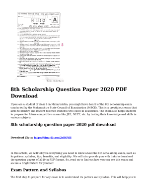 Fillable Online Maharashtra Scholarship Exam Question Papers 2024 PDF ...
