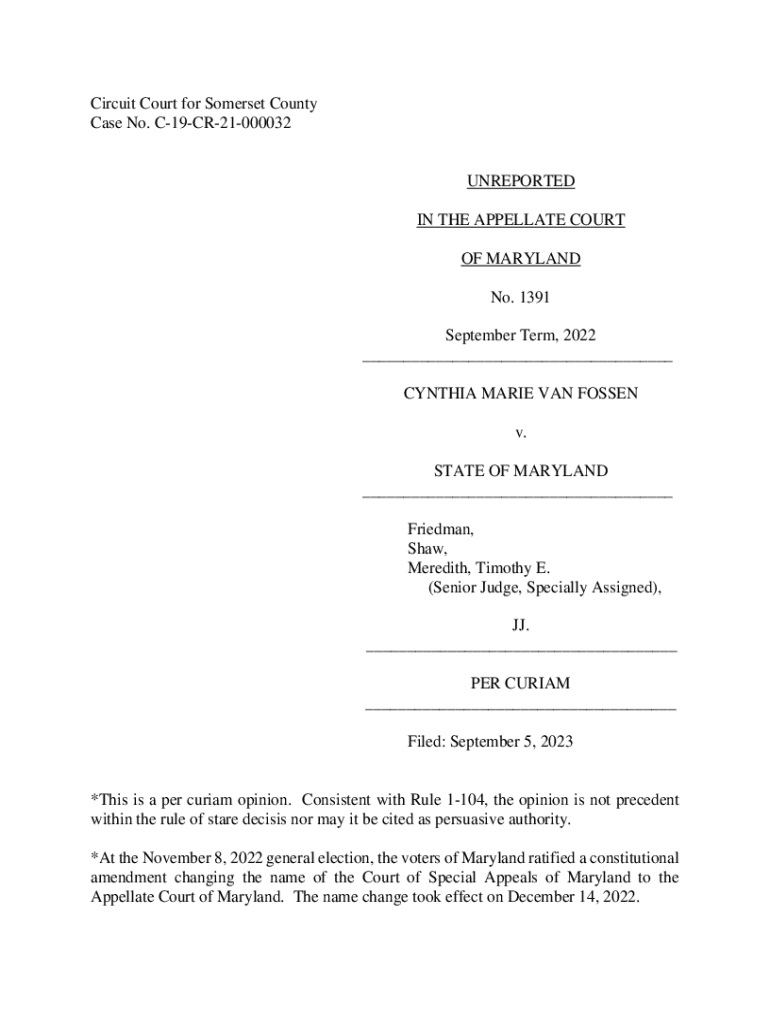 Fillable Online Circuit Court for Somerset County Case No. C-19-CR-21- ... Fax Email Print ...