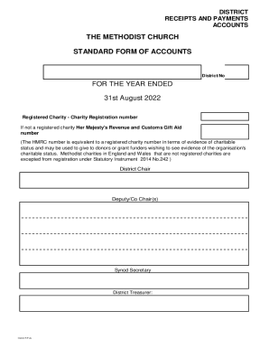 Fillable Online THE METHODIST CHURCH STANDARD FORM OF ... Fax Email ...