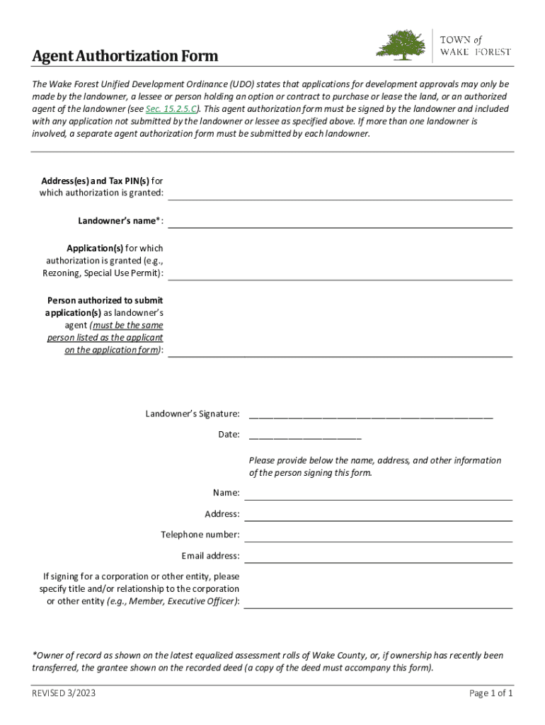 Fillable Online Agent Authortization Form Fax Email Print - pdfFiller