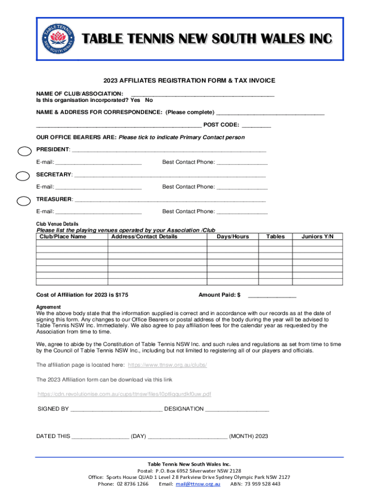 Fillable Online Affiliate Application Form Template Fax Email Print ...