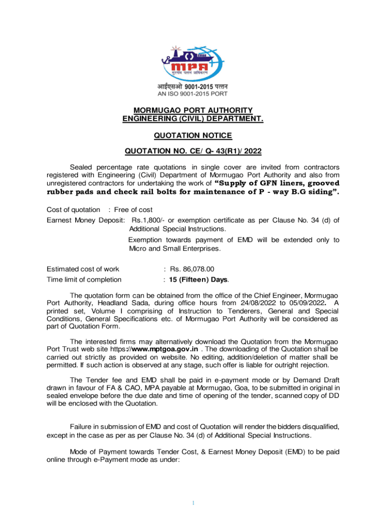 Fillable Online unregistered contractors for undertaking the work of Supply of GFN liners ...