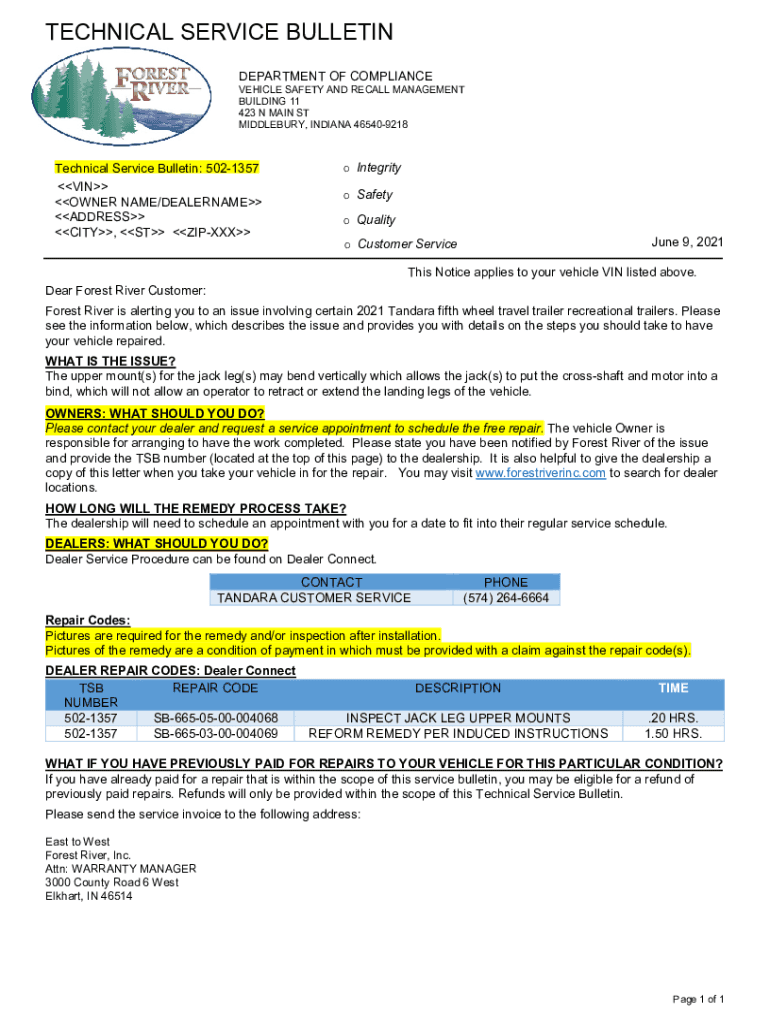 Fillable Online What you Need to Know about Service Bulletins Fax Email ...