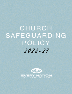 Fillable Online Church Safeguarding policy and Statement of Principles ...