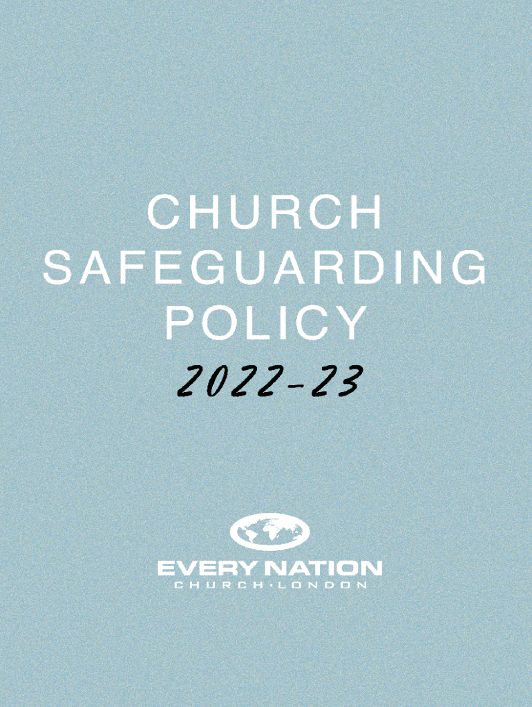 Fillable Online Church Safeguarding policy and Statement of Principles ...