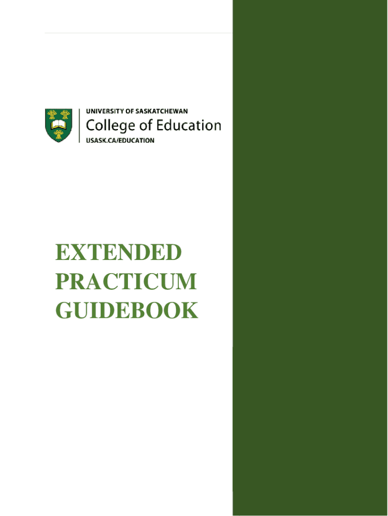 Fillable Online EXTENDED PRACTICUM GUIDEBOOK - College of Education Fax ...