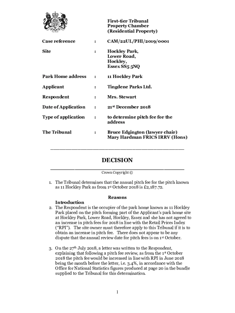 Fillable Online Property Chamber Land Registration Division First-tier ...