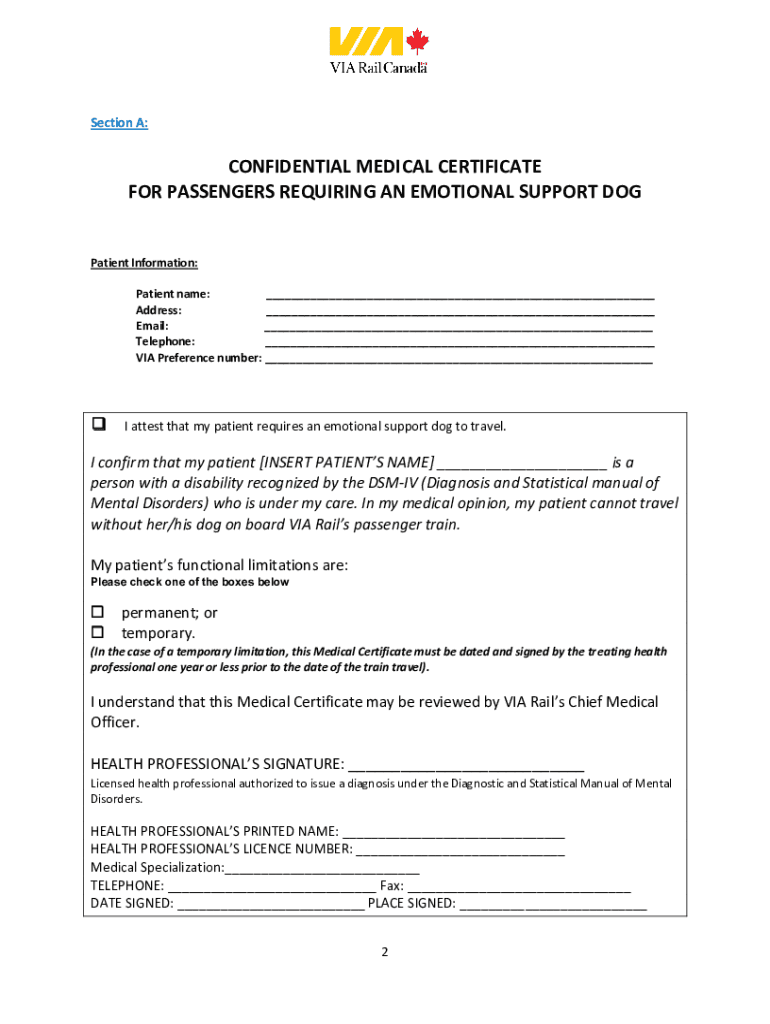 Fillable Online EMOTIONAL SUPPORT ANIMAL FORM - EN Fax Email Print ...