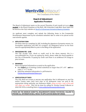 Fillable Online Board of Adjustment Application 2023 Fax Email Print ...