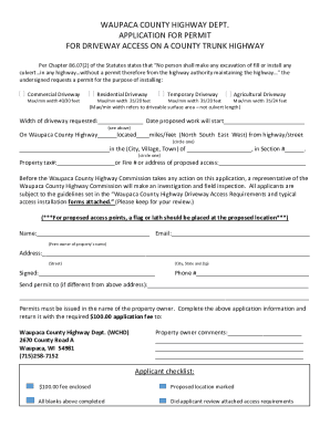 Fillable Online Permit Information - Highway Department Fax Email Print ...