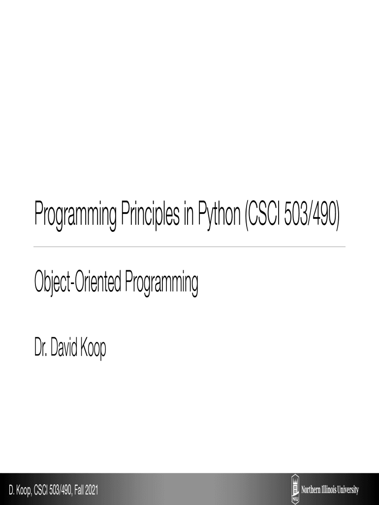 Fillable Online Faculty Cs Niu Lecture13pdf Programming Principles