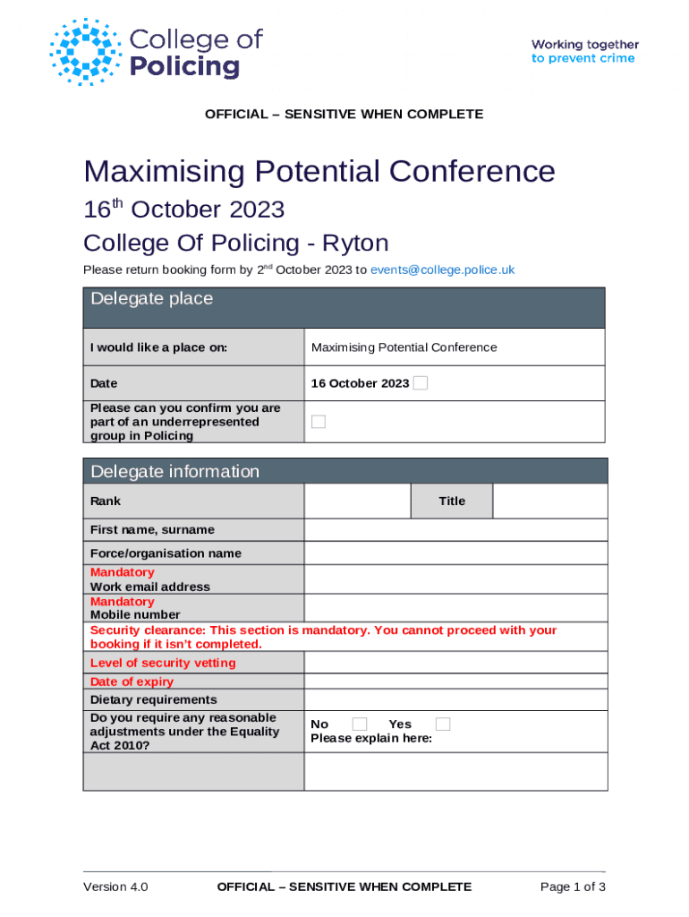 Please complete this booking Doc Template | pdfFiller